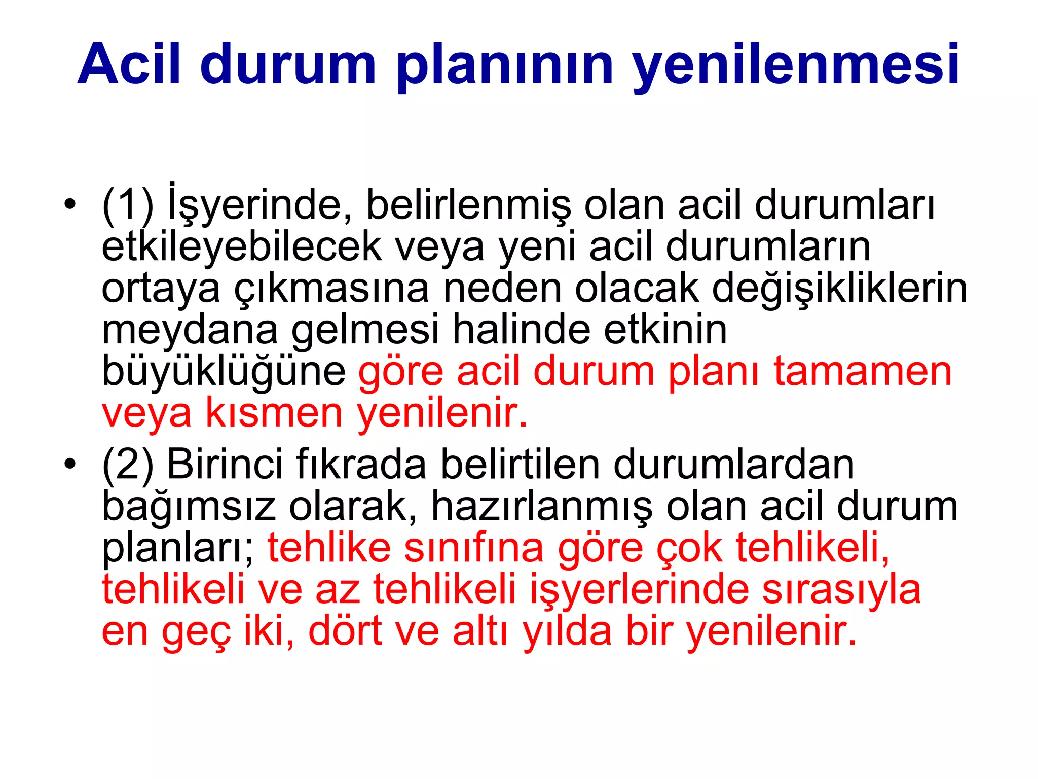 Acil durum planlari | PPTX