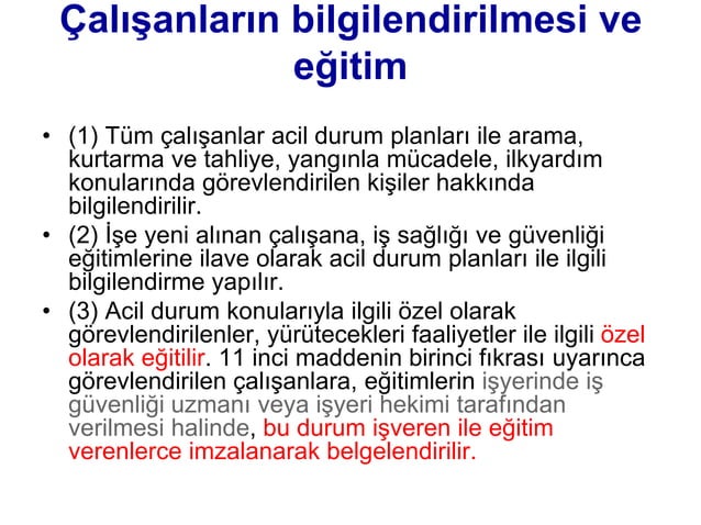 Acil durum planlari | PPT