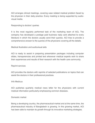 Aci management reporting system of aci | DOCX