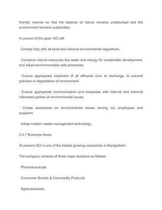 Aci management reporting system of aci | DOCX