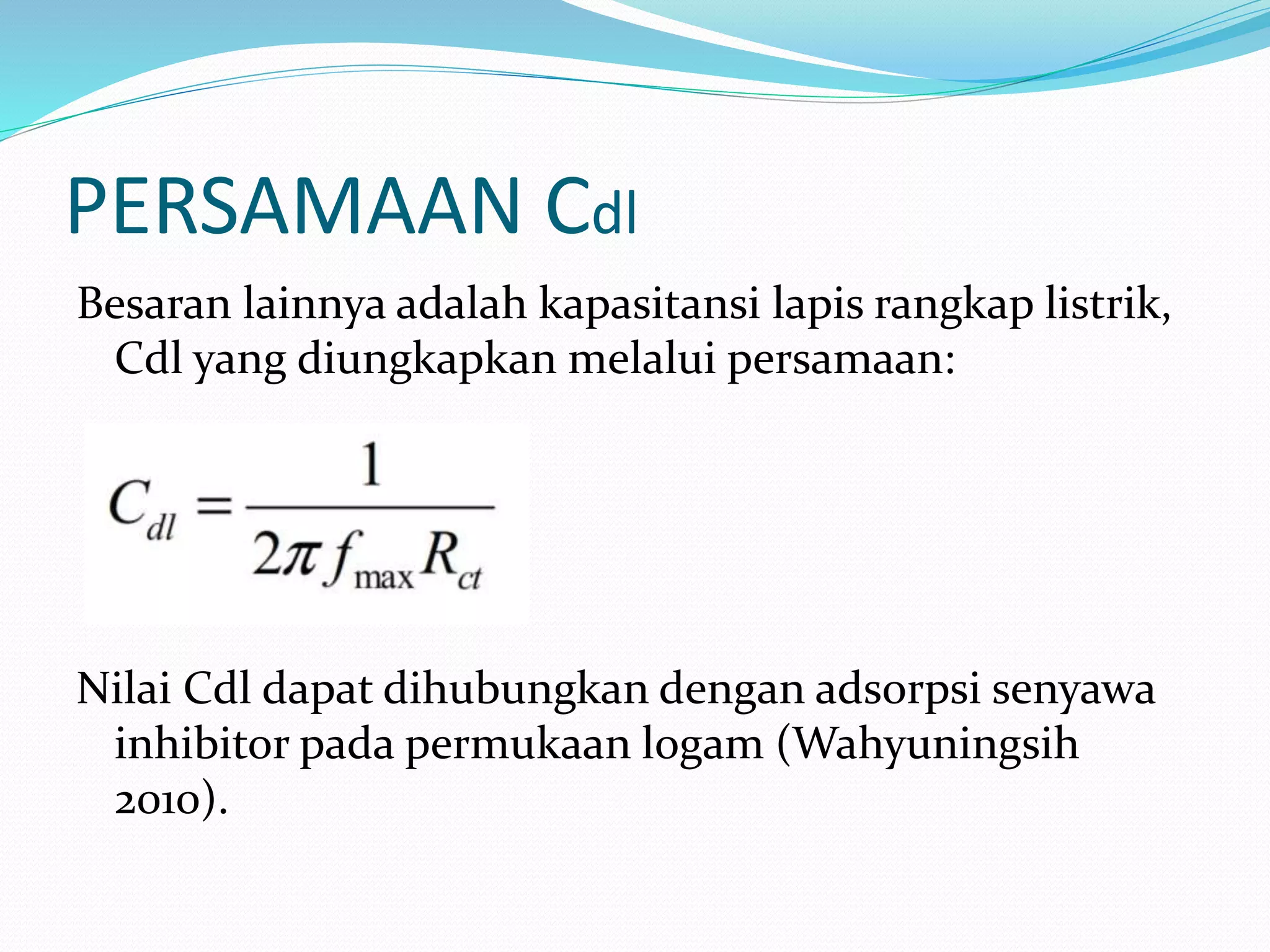 Ac impedance measurement oleh wahyudin | PPTX