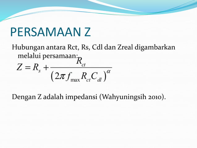 Ac impedance measurement oleh wahyudin | PPTX