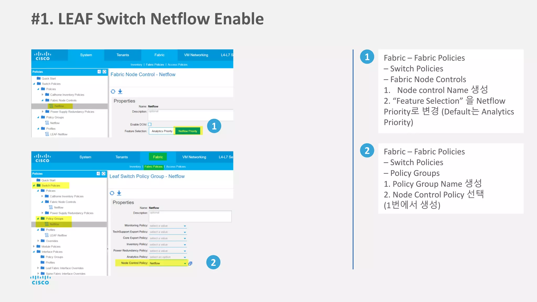 ACI Netflow 구성 가이드 | PPT