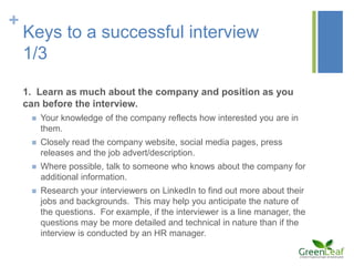 Acing the Interview | PPTX | Resume Writing and Advice | Job Search