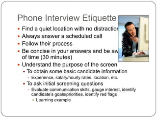 Acing the phone interview | PPTX