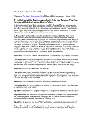 Acing The Residency Interview Doc
