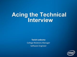 Acing the technical interview | PPT