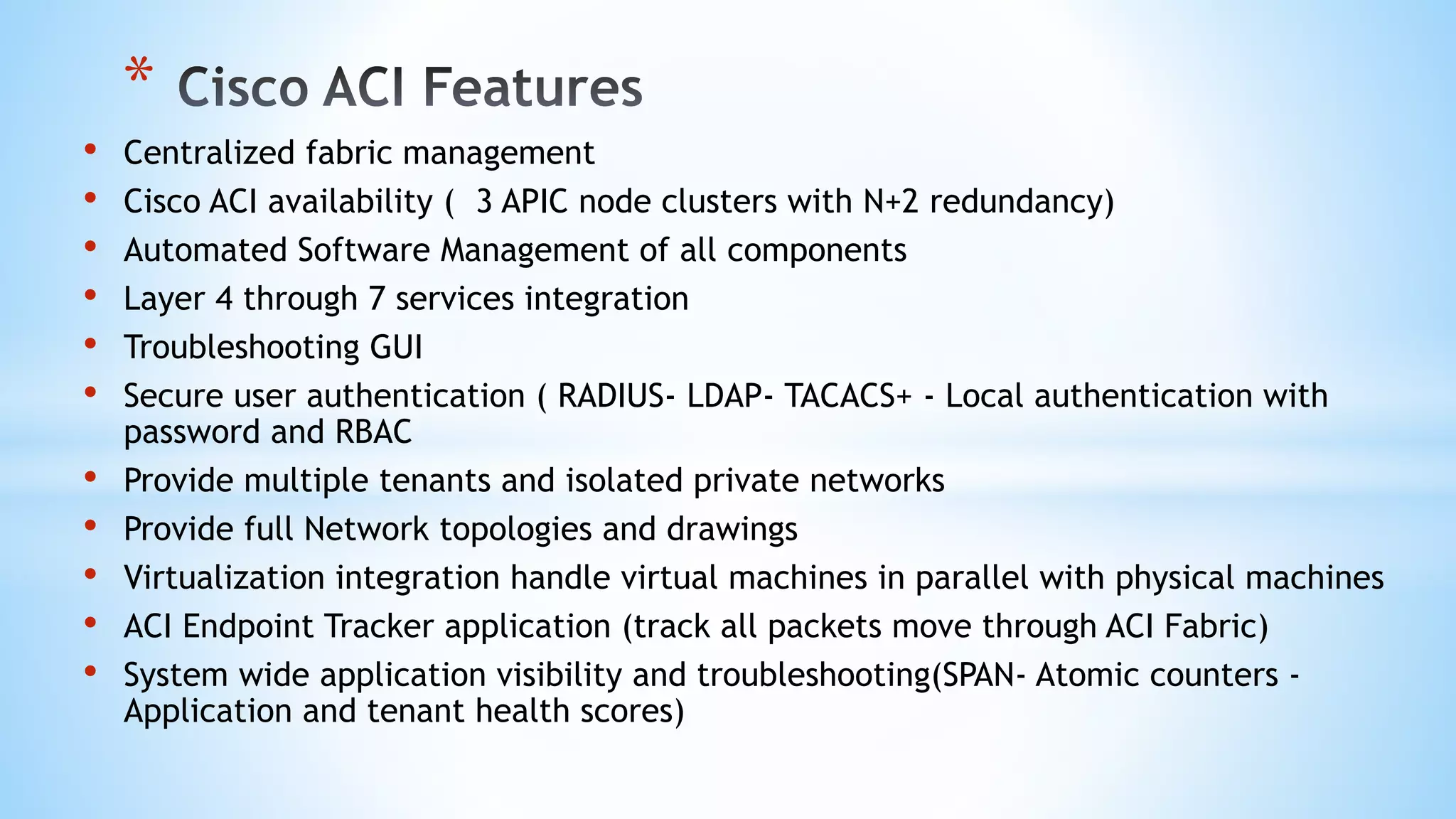 Cisco Application Centric Infrastructure | PPTX