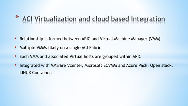 Cisco Application Centric Infrastructure | PPTX