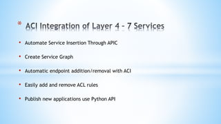 Cisco Application Centric Infrastructure | PPTX