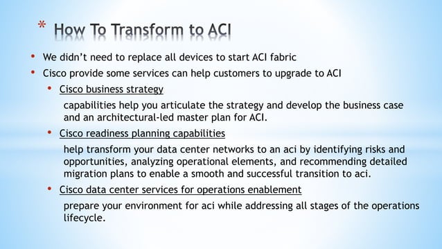Cisco Application Centric Infrastructure | PPTX