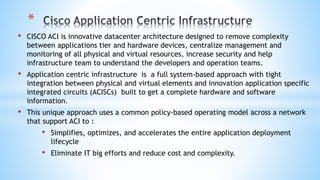 Cisco Application Centric Infrastructure | PPTX