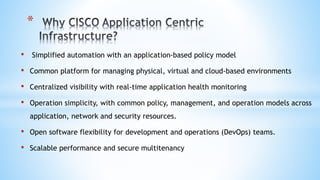 Cisco Application Centric Infrastructure | PPTX