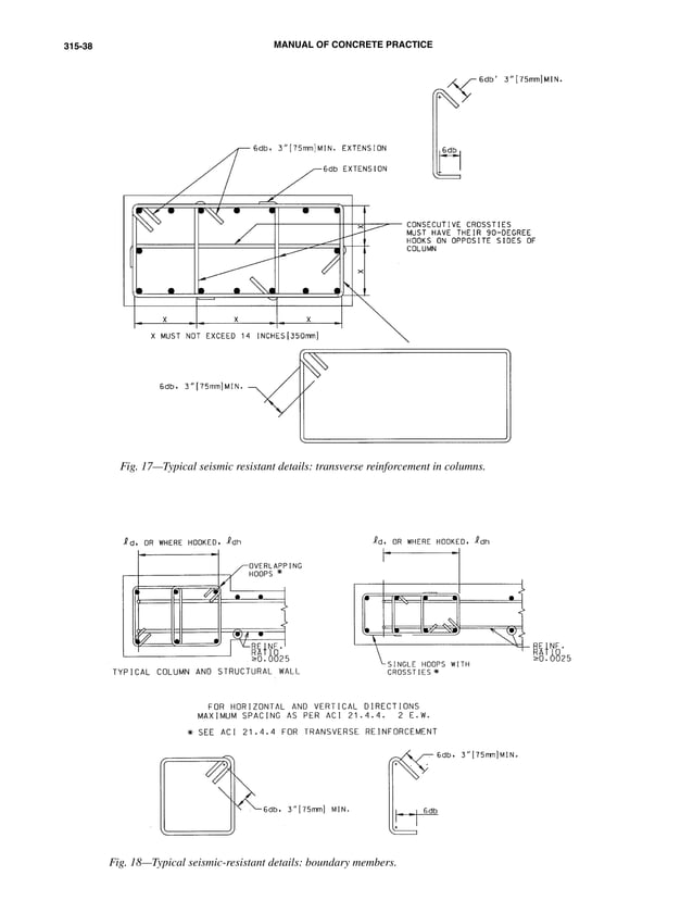 Aci reinf details aci 315-99 | PDF | Civil Engineering Industry ...