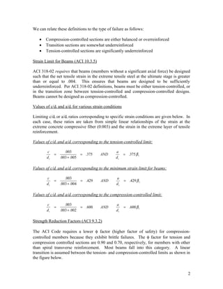 Aci reinforcement limits | PDF