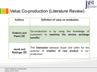 Value reation, co-production and co-creation in NGO-operated clothing ...