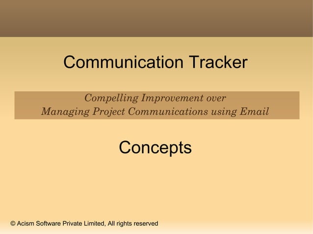 Communication Tracker for Business Communication: Concepts | PPT