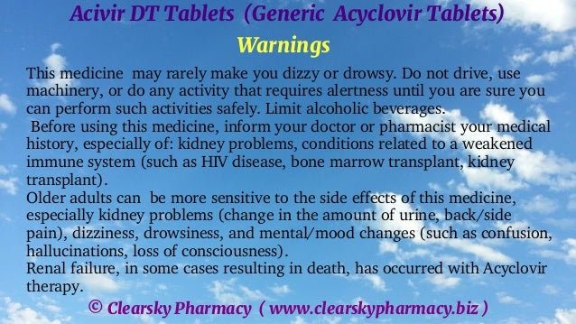 Acivir DT Tablets (Generic Acyclovir Tablets) | PPT