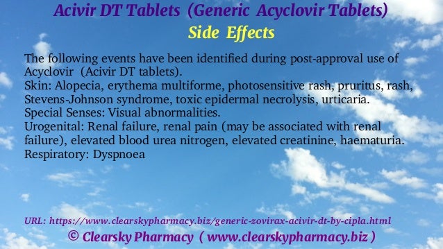Acivir DT Tablets (Generic Acyclovir Tablets) | PPT