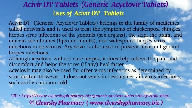 Acivir DT Tablets (Generic Acyclovir Tablets) | PDF