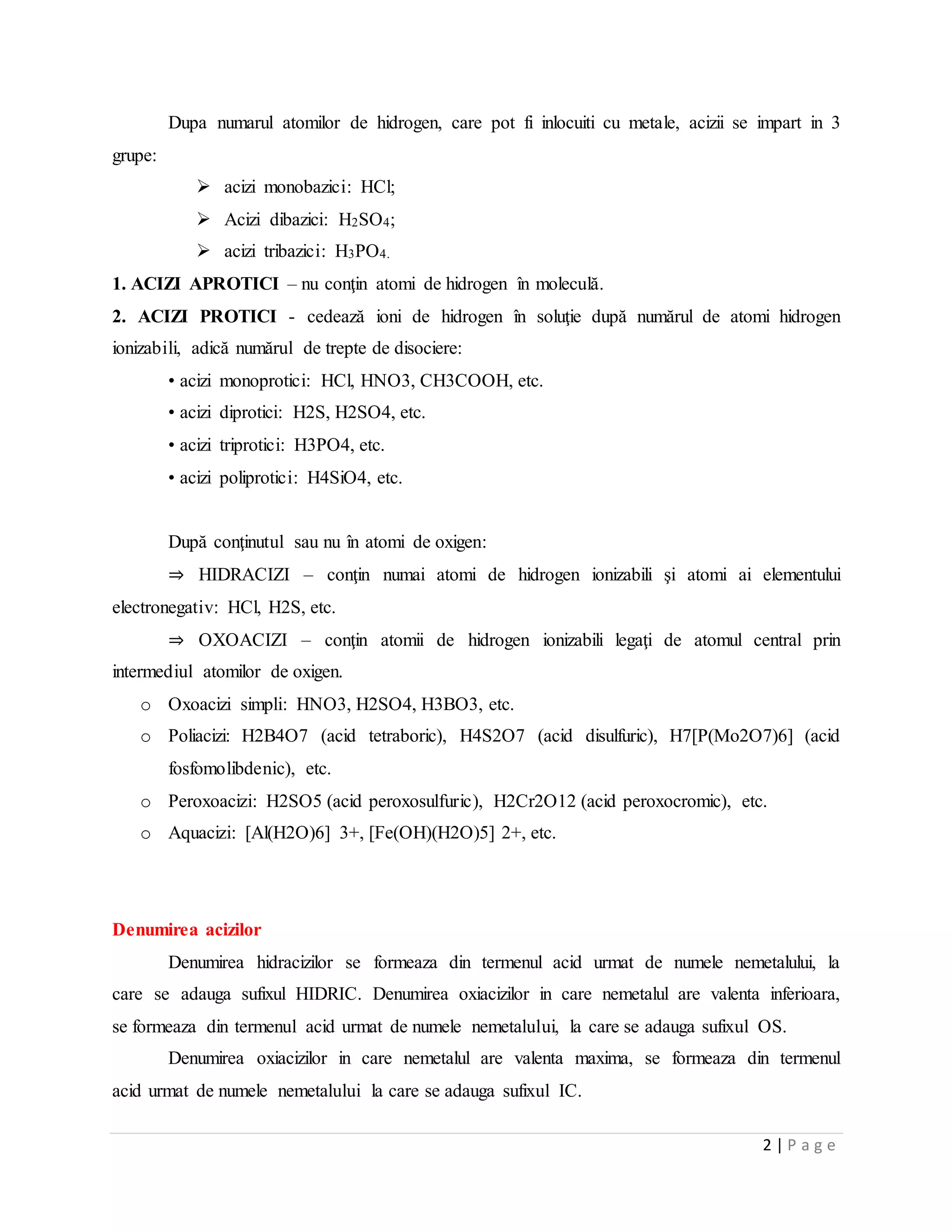 Acizi si baze | DOCX
