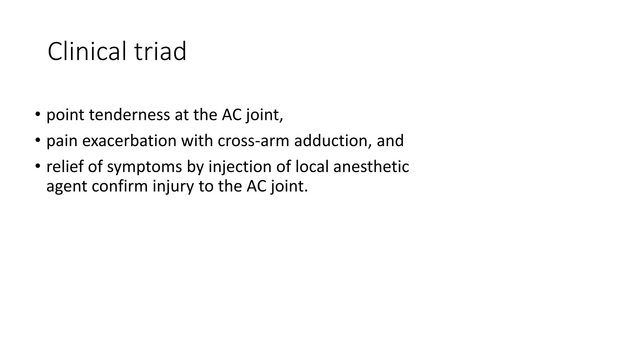 ACROMIOCLAVICULAR JOINT INJURY | PPTX