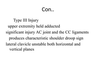 AC JOINT injury and management of principle | PPT