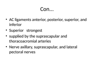 AC JOINT injury and management of principle | PPT