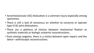 AC Joint Dislocation .pptx | Death, Injury, or Military Conflict ...