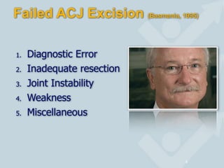 ACJ revision surgery for failed reconstructions and excisions | PDF