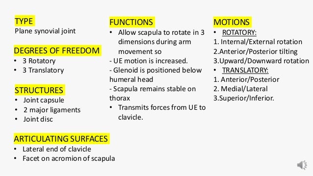 Shoulder biomechanics- Acromioclavicular joint | PPTX