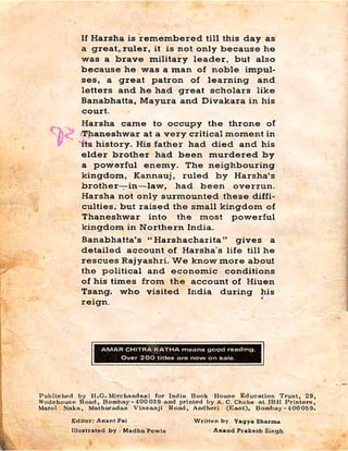 Ack0033 harsha the great ruler of thaneshwar | PDF