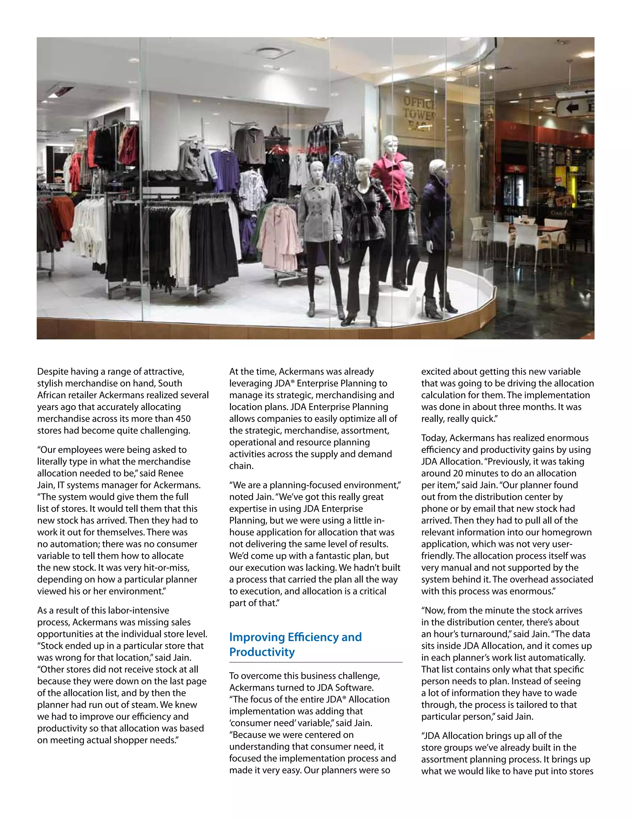 Allocating in Style: Across More Than 450 Stores, Ackermans Meets ...