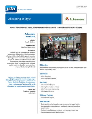 Allocating in Style: Across More Than 450 Stores, Ackermans Meets ...
