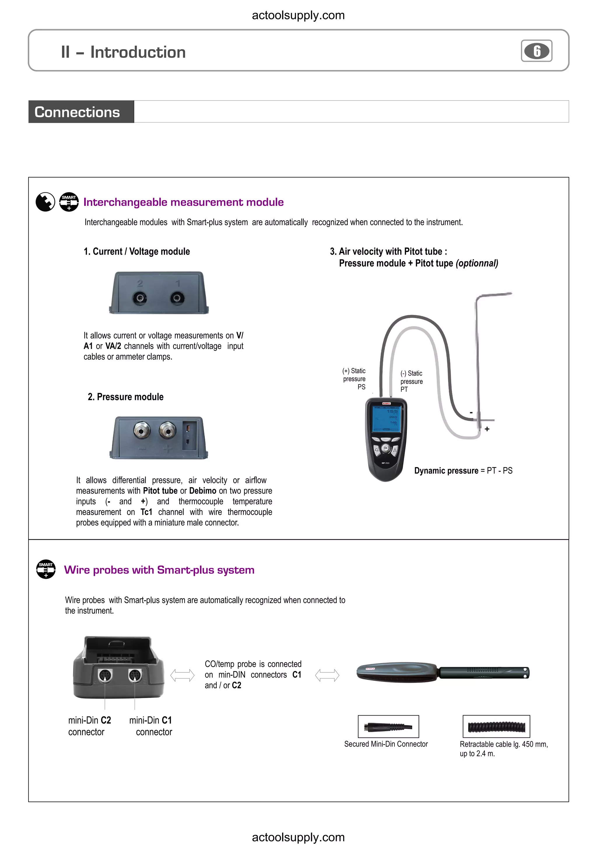 Kimo MP 200 G Thermo Anemometer Datasheet | PDF