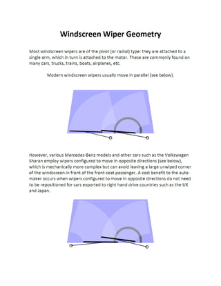 Windscreen Wiper Geometry | PDF