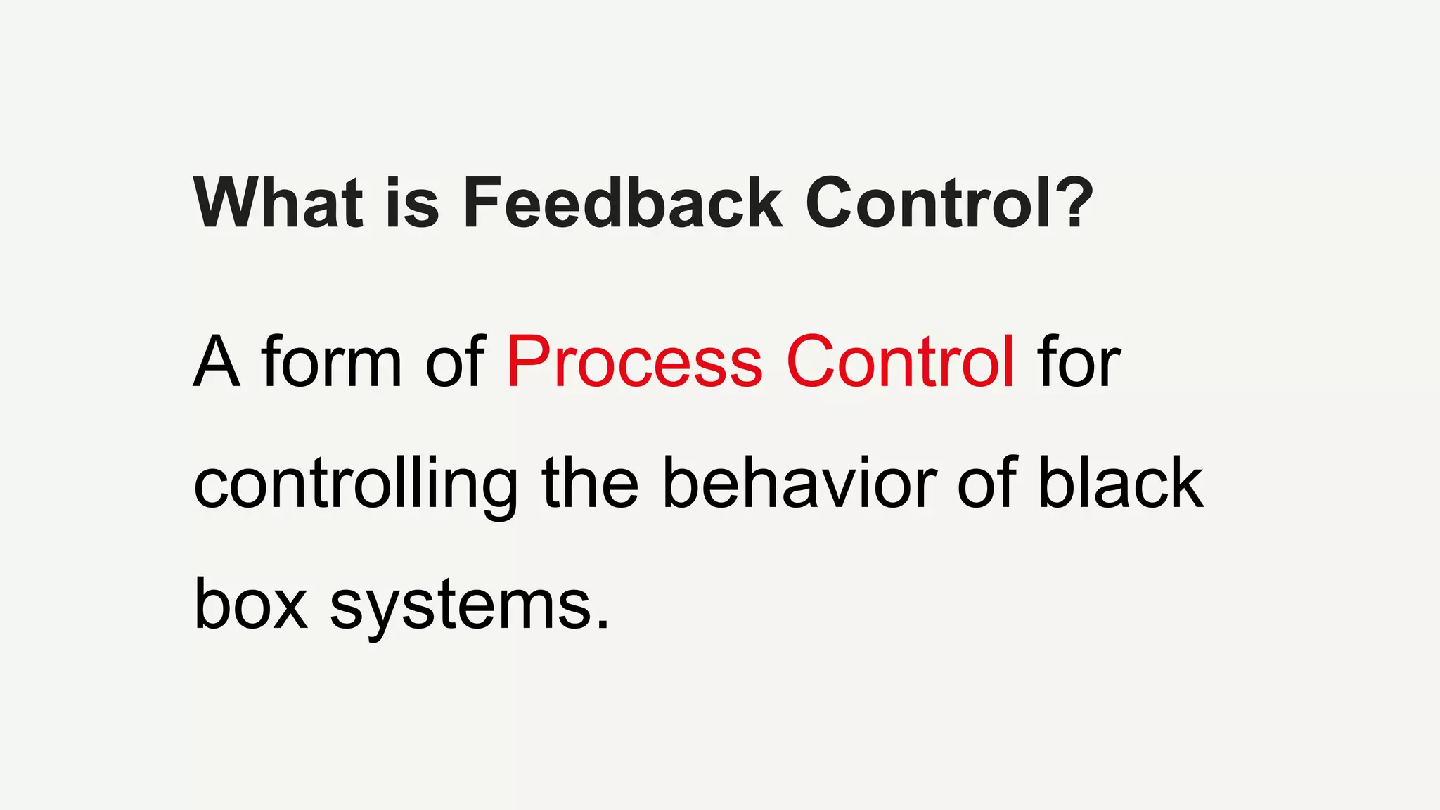 Feedback control for system tuning | PPTX