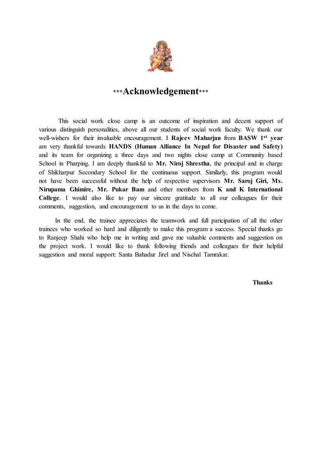 Acknowledgement | DOC