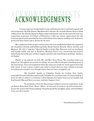 Acknowledgement | PDF