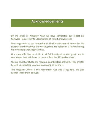 Report Acknowledgement Sample | PDF