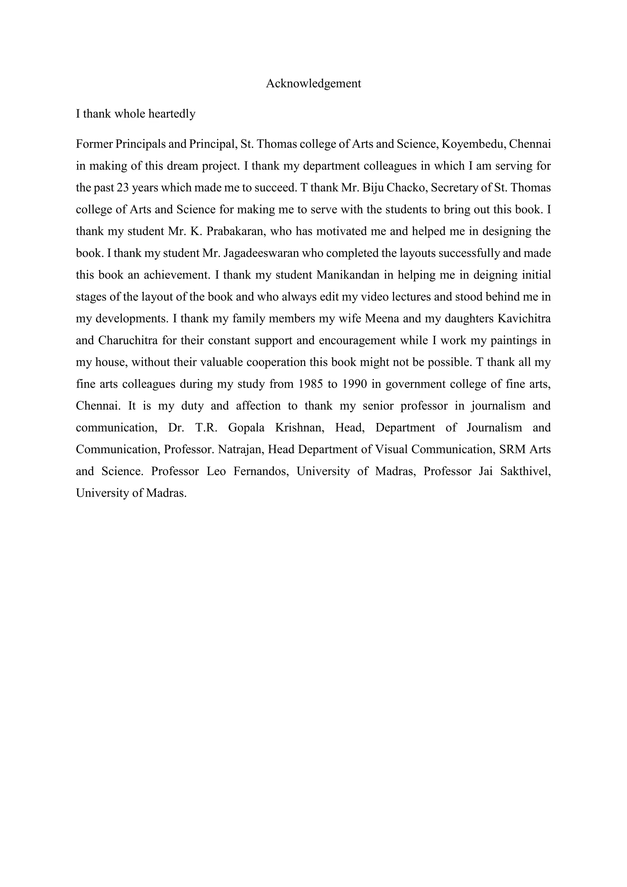 Acknowledgement of the book ssssssssssss | PDF