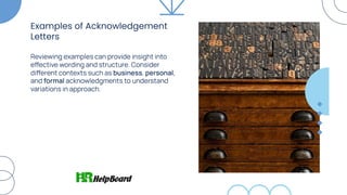Acknowledgement Example, Acknowledgement Sample | PPTX