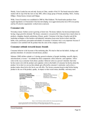Report on Forest Essentials | DOCX
