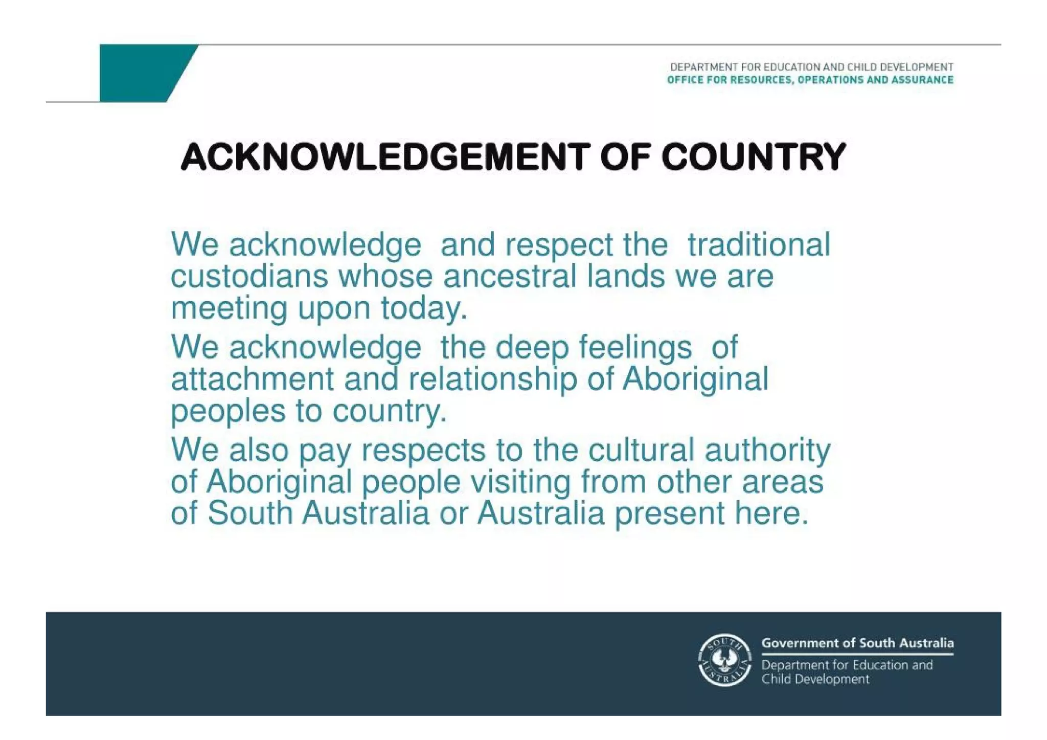 ACKNOWLEDGEMENT OF COUNTRY | PPT