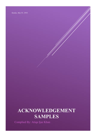 Acknowledgement_Sample_2016 | PDF