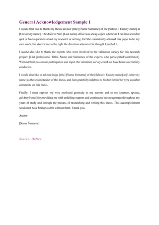 Acknowledgement_Sample_2016 | PDF