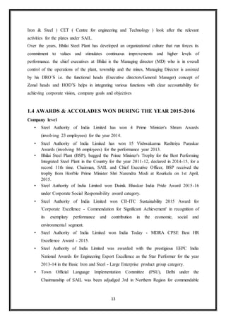 traning report of bhilai steel plant... | DOCX
