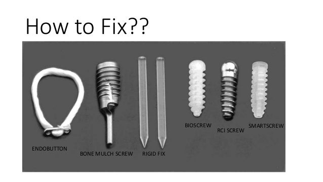 Anterior cruciate ligament injuries
