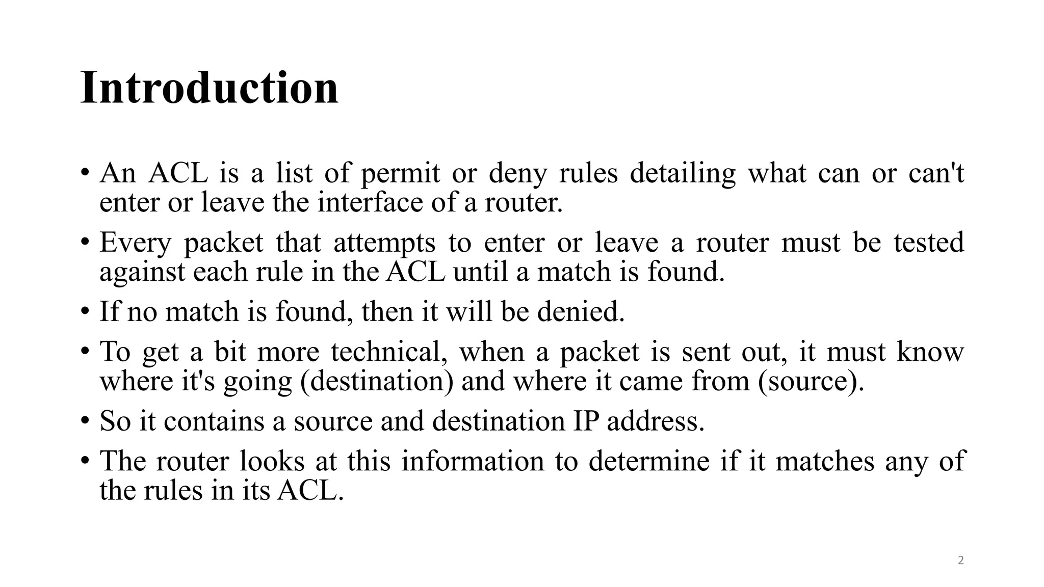 Access Control List (ACL) | PPTX