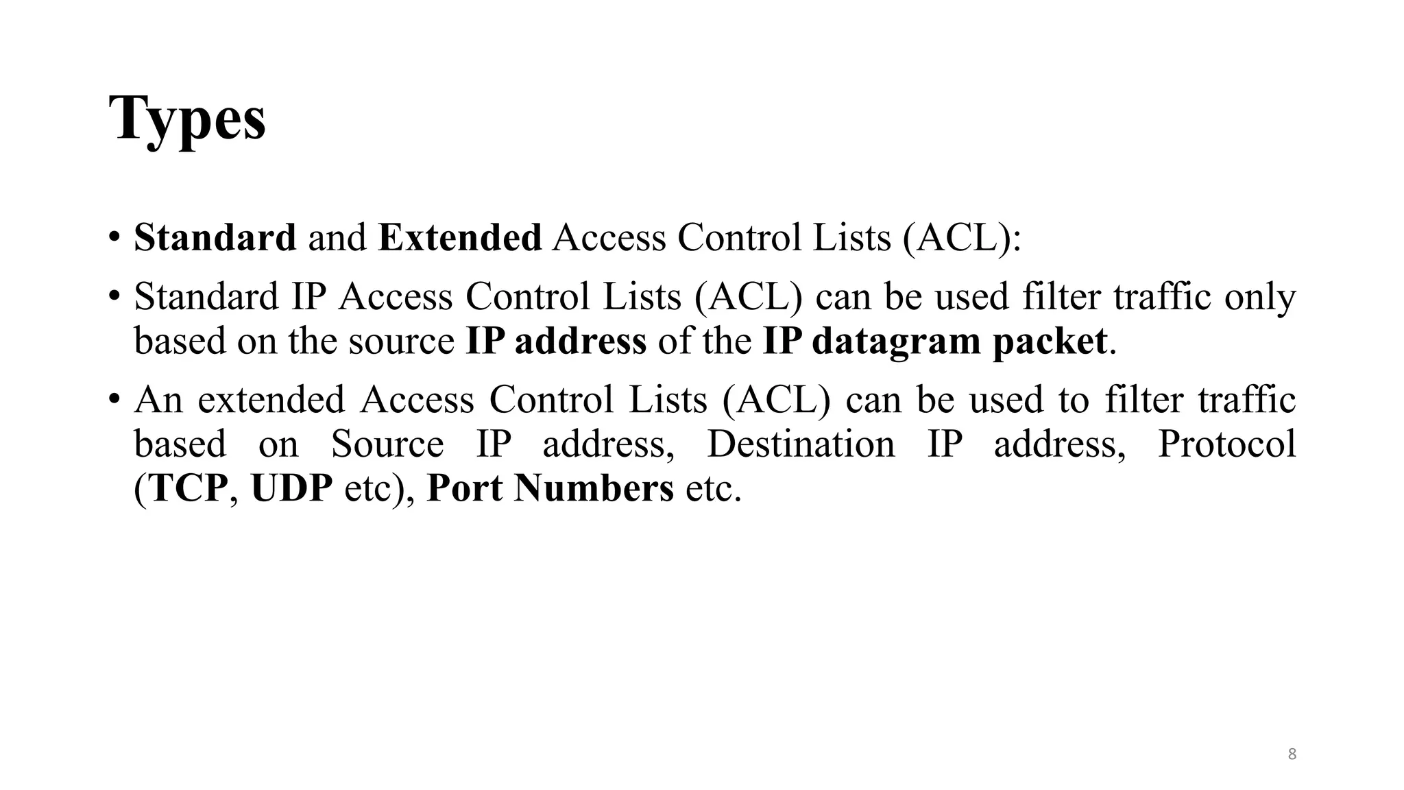 Access Control List (ACL) | PPTX